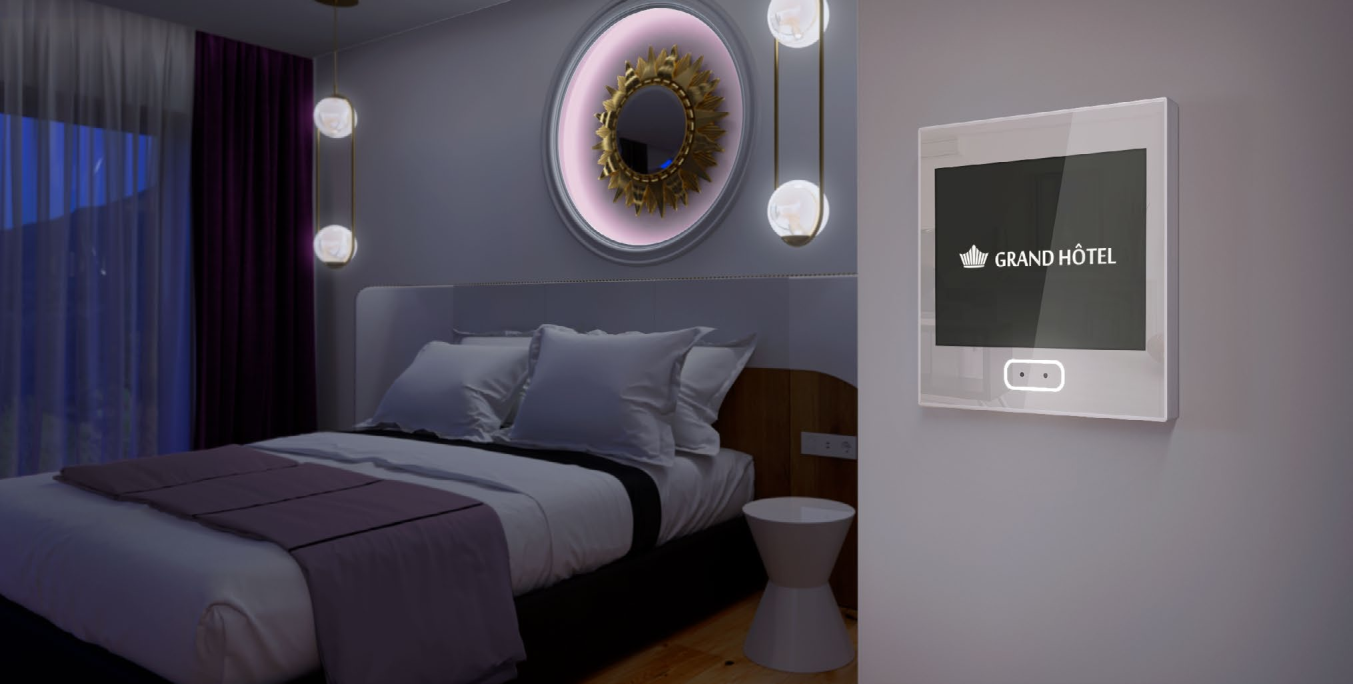 Zennio ZVIZ35V2A Емкостная сенсорная панель с 3,5-дюймовым дисплеем и датчиком влажности, Z35 v2 ...